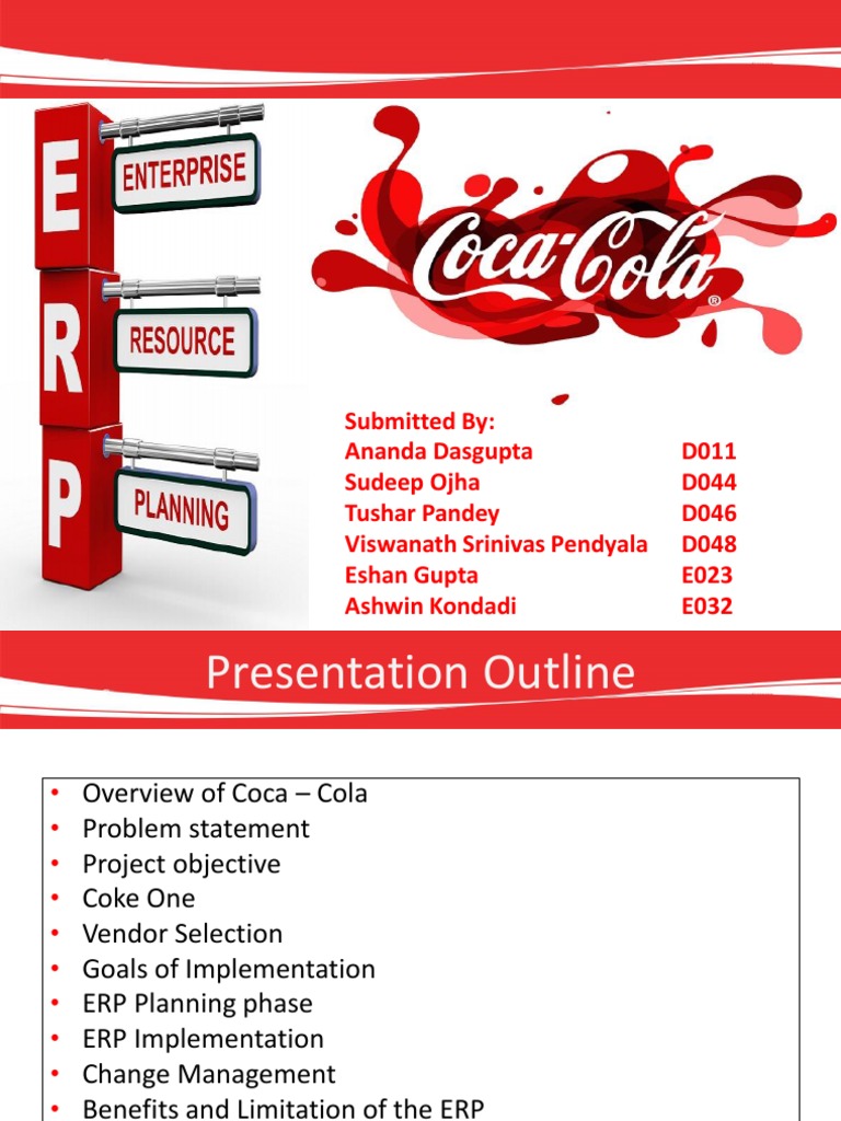 Coca Cola - ERP | Enterprise Resource Planning | Business Process