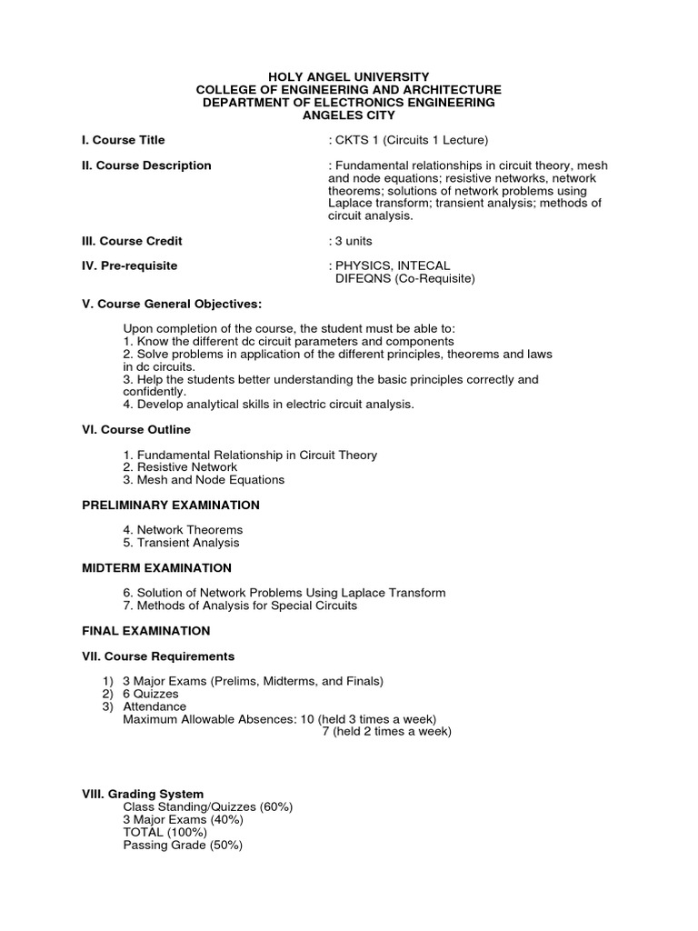 CKTS 1 | PDF | Network Analysis (Electrical Circuits) | Electrical Network