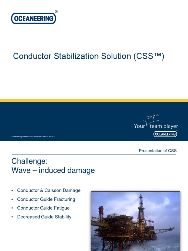 Conductor Stabilization Solution | PDF | Subsea (Technology) | Deep ...