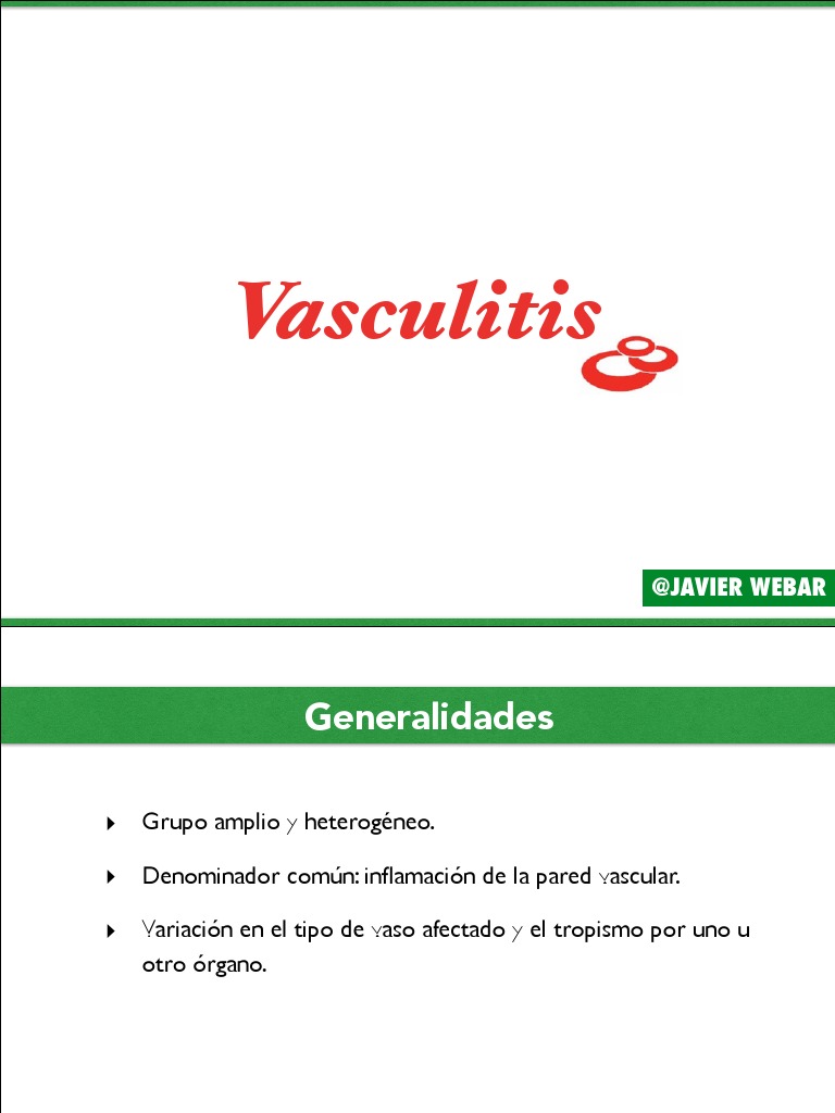 Resumen de Vasculitis | PDF | Enfermedades y trastornos | Especialidades Medicas