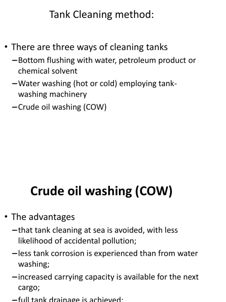 Tank Cleaning Method For Tankers | PDF