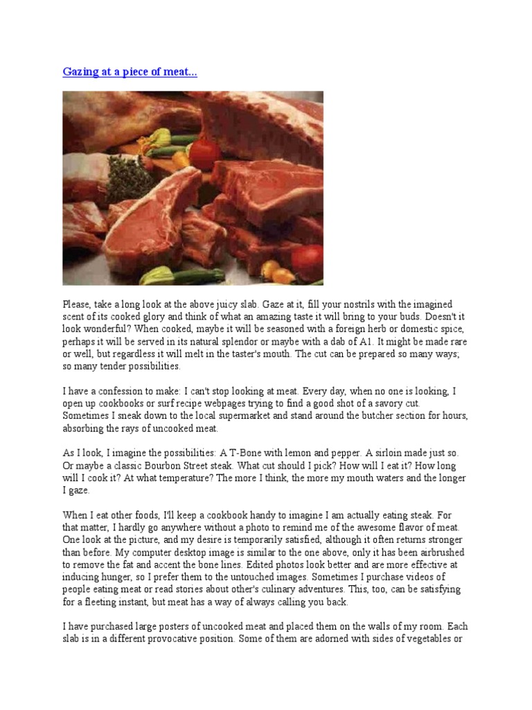 Gazing at A Piece of Meat | PDF | Food Industry | Meat
