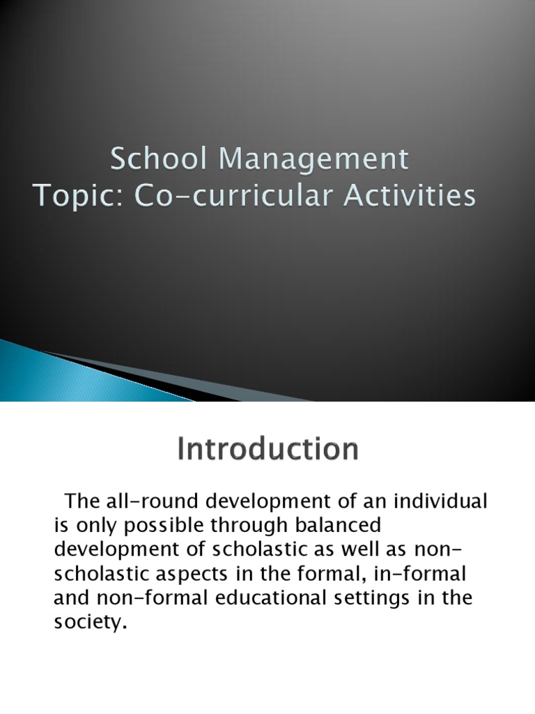 Co Curricular Activities | PDF | Curriculum | Cognition