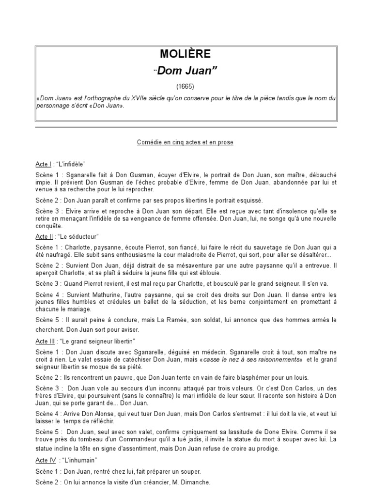 LA Dom J | Download Free PDF | don Juan | Molière