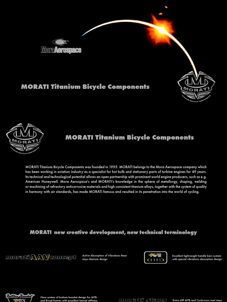 MORATI Titanium Bicycle Components | PDF | Titanium | Wheeled Vehicles