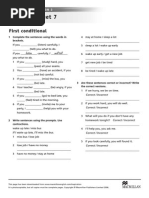 First Conditional Rewrite Exercises | PDF