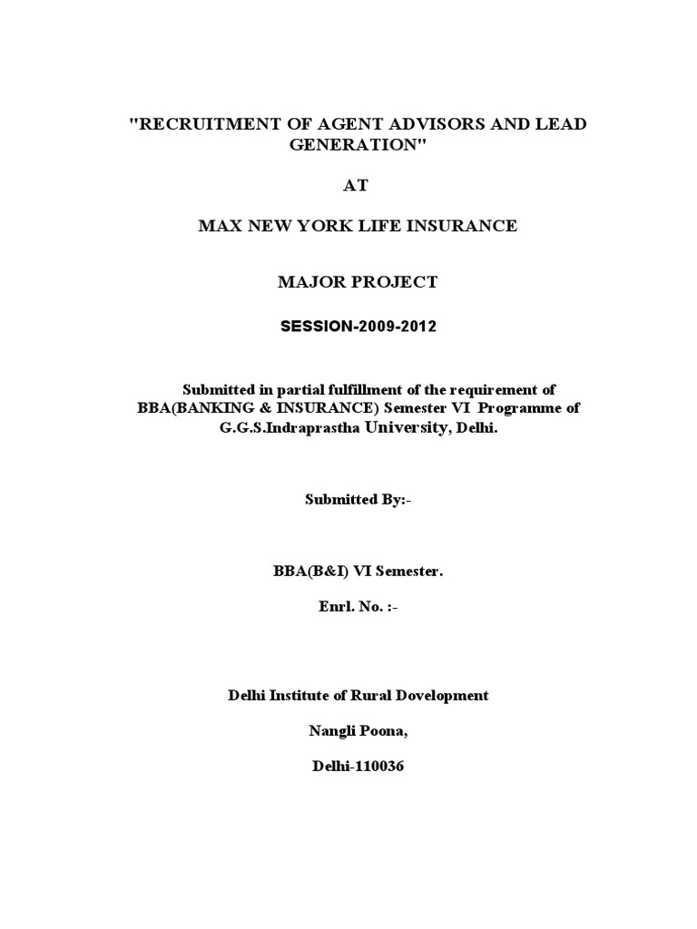 "Recruitment of Agent Advisors and Lead Generation" AT Max New York ...