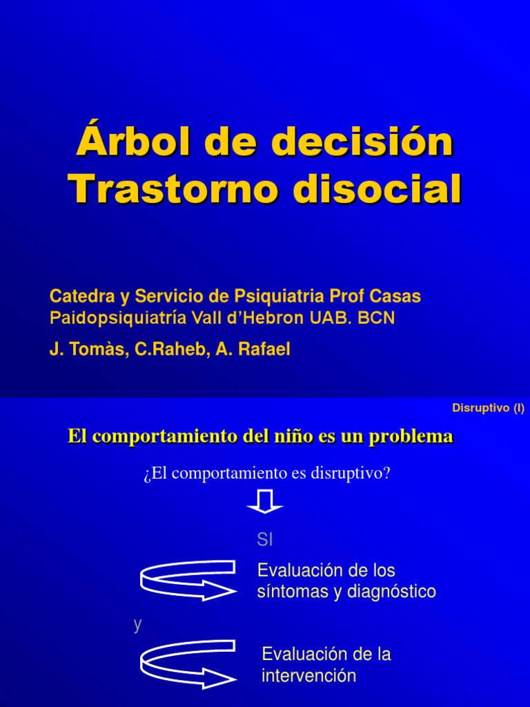 Arbol de Decision Trastorno Disocial | PDF | Desorden bipolar | Desorden hiperactivo y deficit ...