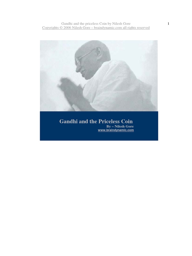Gandhi and The Priceless Coin by Nilesh Gore | PDF | Graphology ...