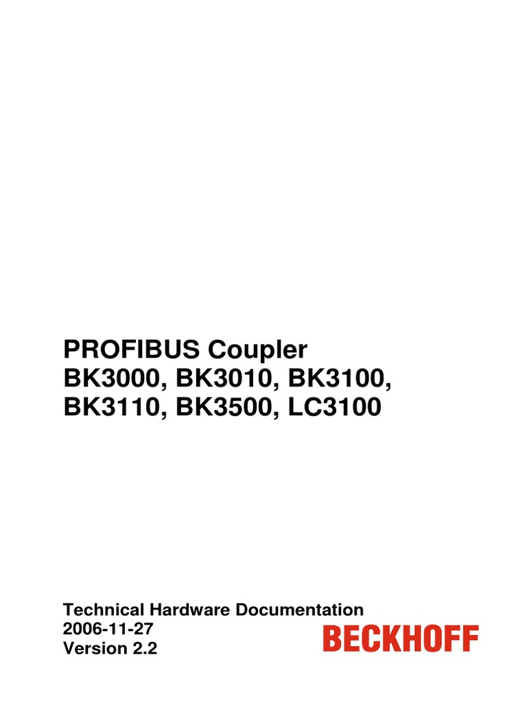 bk3100 Buscoupler | PDF | Computer Terminal | Electrical Connector