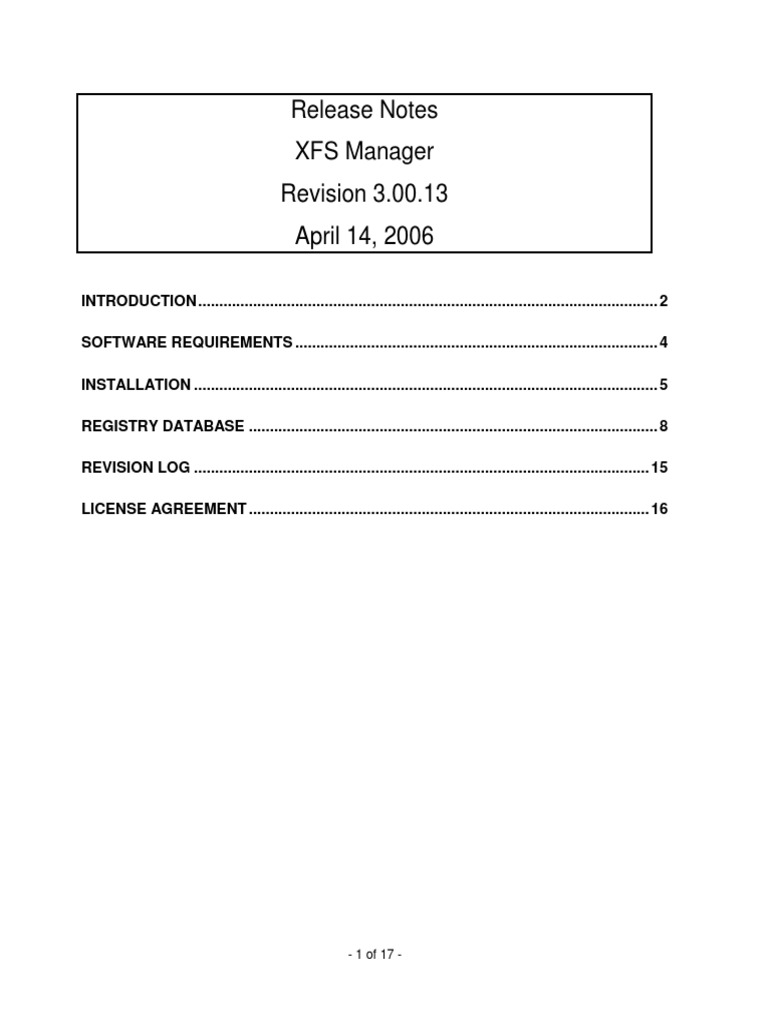Release Notes | PDF | Windows Registry | Installation (Computer Programs)