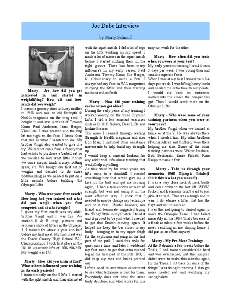 Joe Dube Interview | PDF | Competitive Games | Hobbies