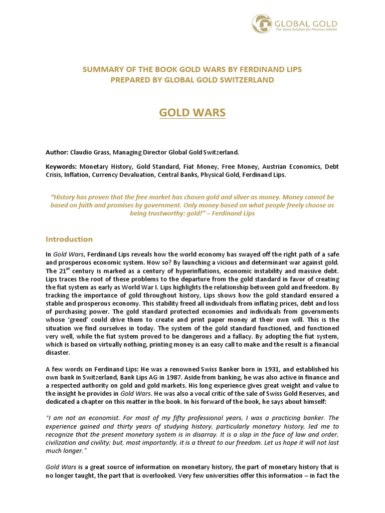 Gold Wars: The Battle Against Fiat Money | PDF | Gold Standard ...
