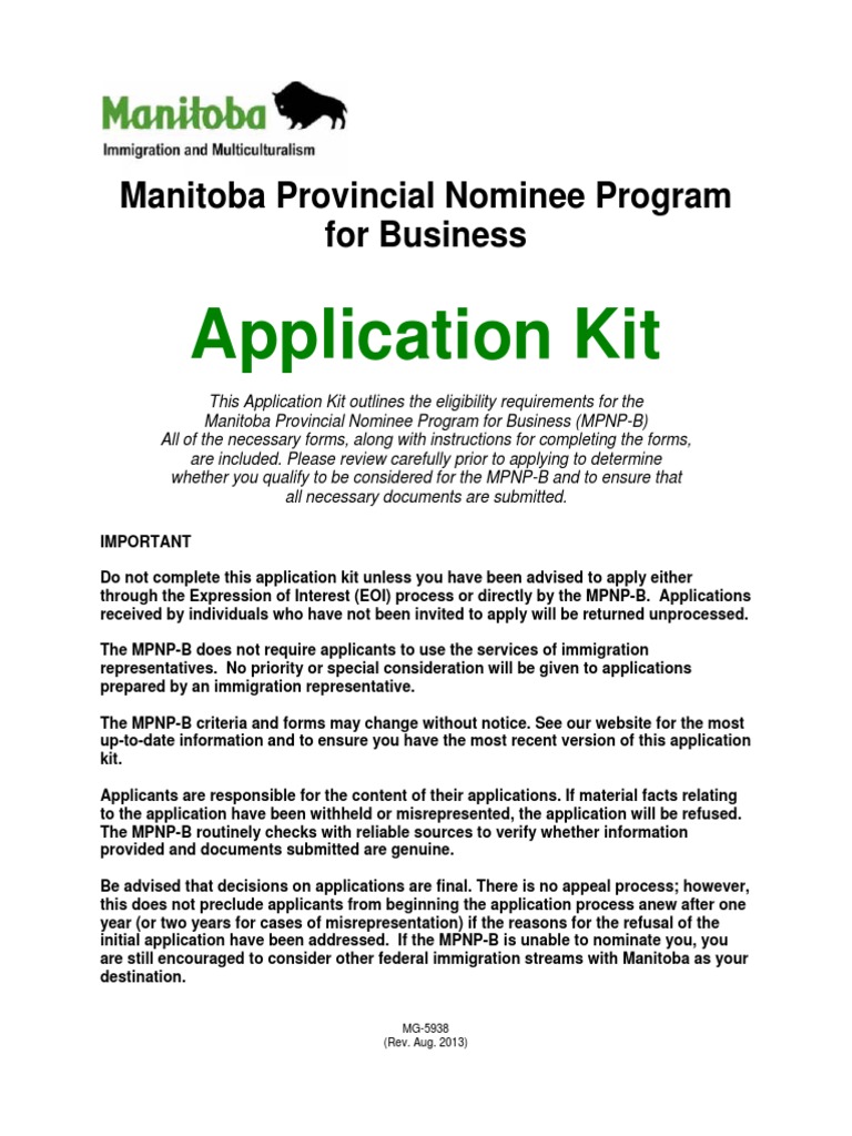 MPNP Business Kit Visa | Download Free PDF | International English ...