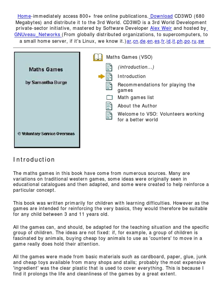 Math Games For Children | PDF | Dice | Gaming And Lottery