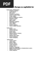 Europa Tari Si Capitale Pe Regiuni | PDF