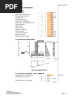 PCC Retaining Wall Design Details | PDF | Friction | Civil Engineering