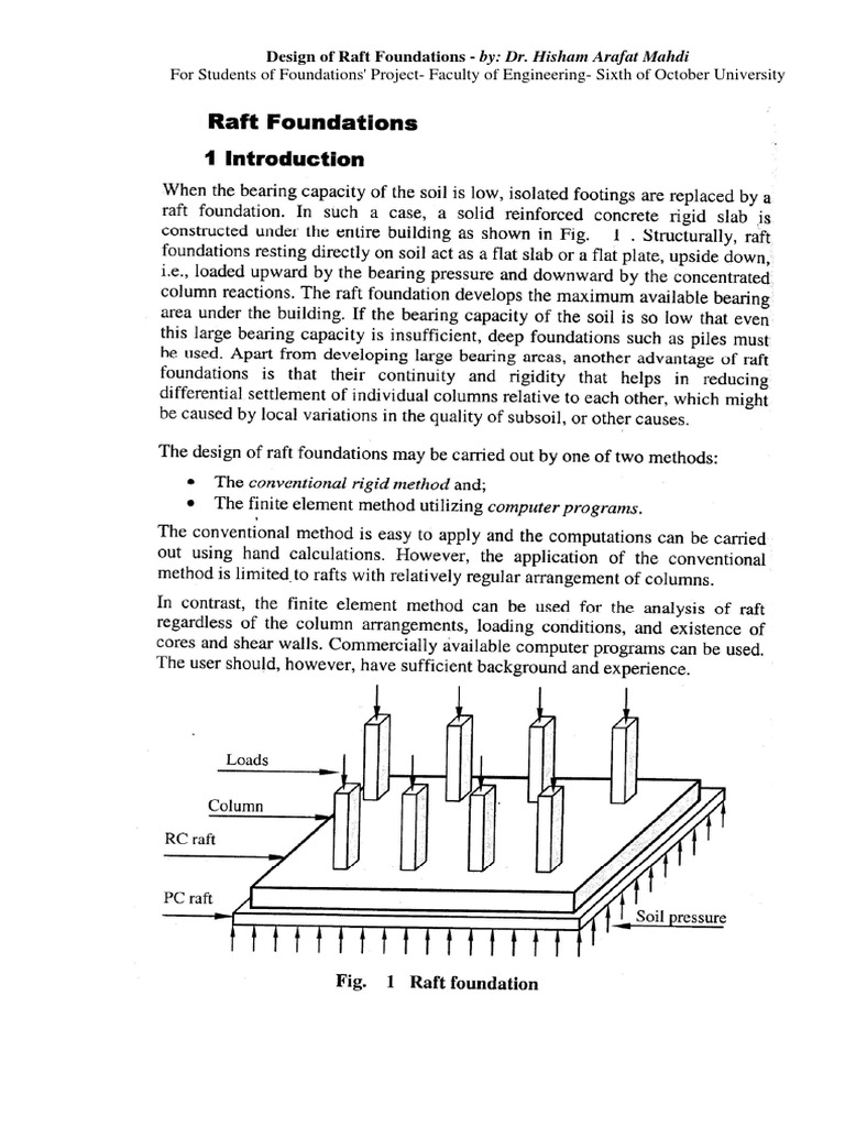 Raft Foundation Design Principles | PDF | Engineering | Mechanical ...
