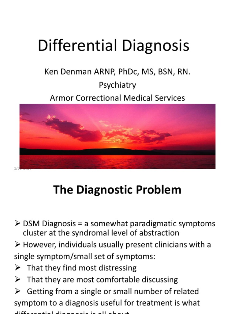Differential Diagnosis | PDF | Mental Disorder | Psychiatry