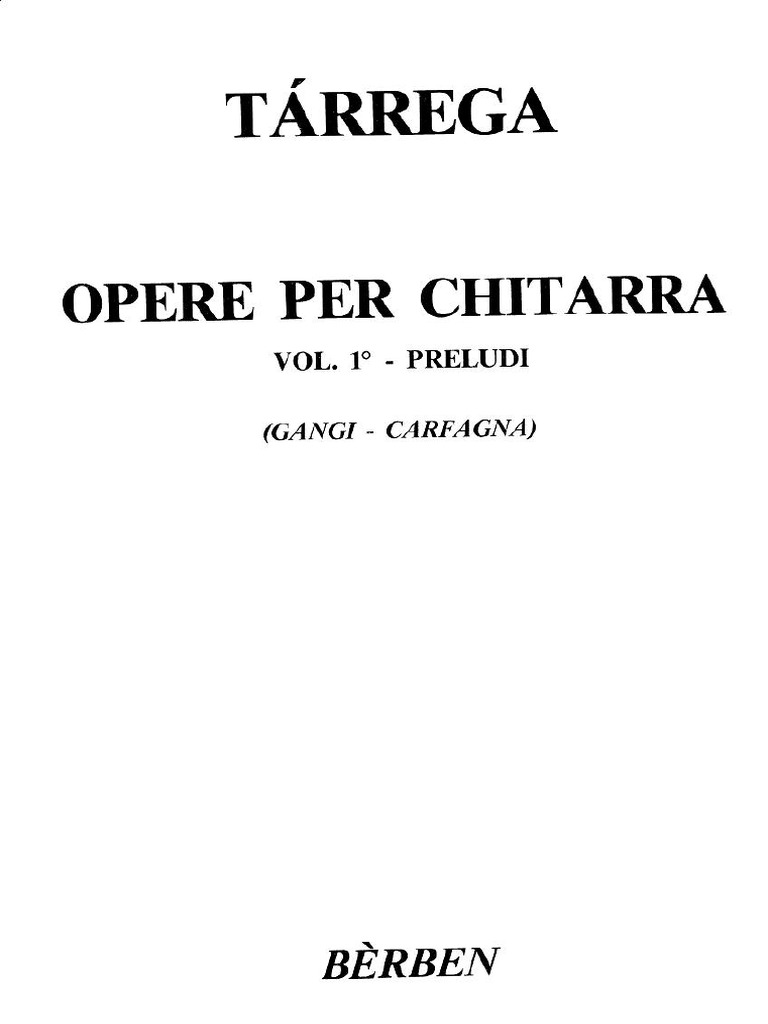 Obra Completa Tárrega | PDF
