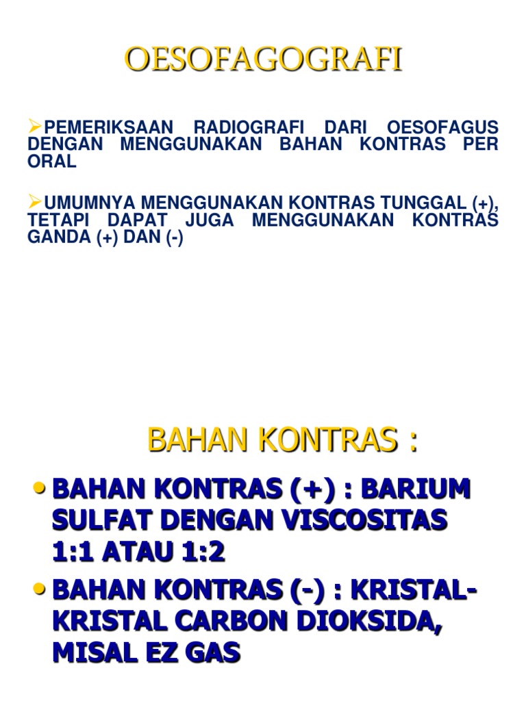 Esofagografi & MD | PDF