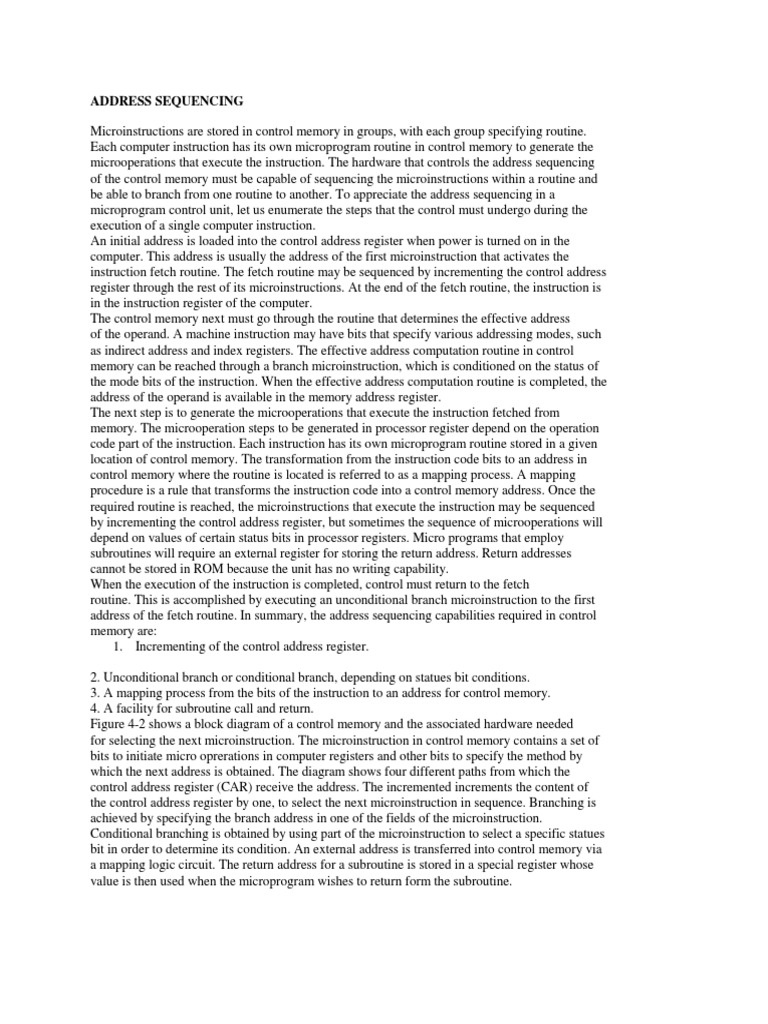 Address Sequencing | Download Free PDF | Subroutine | Bit