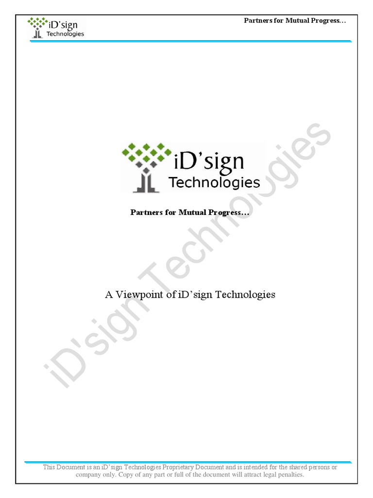 Id'sign Technologies Profile | PDF | Databases | Project Management