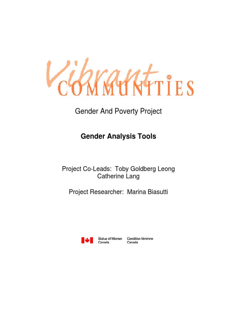 Gender Analysis Tools | PDF | Gender Analysis | Gender