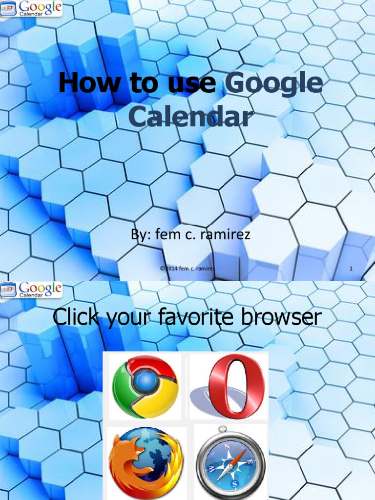 How To Use Google Calendar | PDF | Web Software | World Wide Web