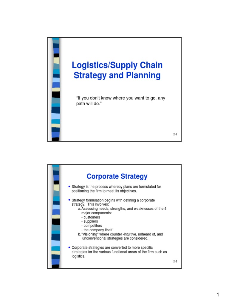 Logistics Planning and Strategy | PDF | Logistics | Strategic Management