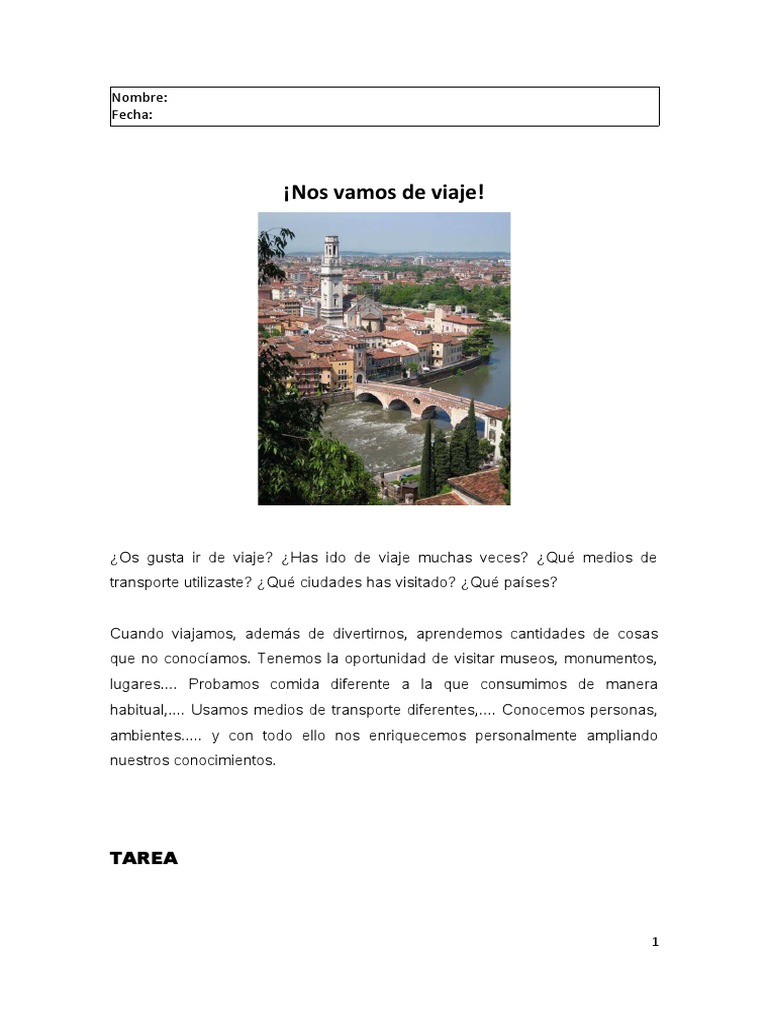 Proyecto "Nos Vamos de Viaje" | PDF | Turismo | Ocio