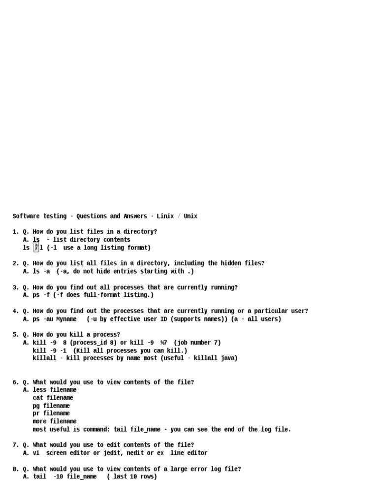 Extremesoftwaretesting Com Interviewquestions Linuxinterview Pdf File System Computer File