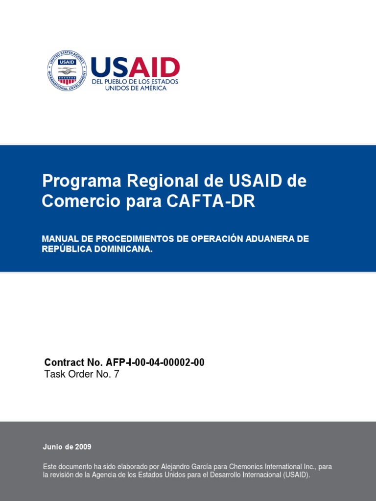 CAFTA-DR - Manual Procedimientos Aduaneros Republica Dominican - 1 | PDF | aduana | El comercio ...