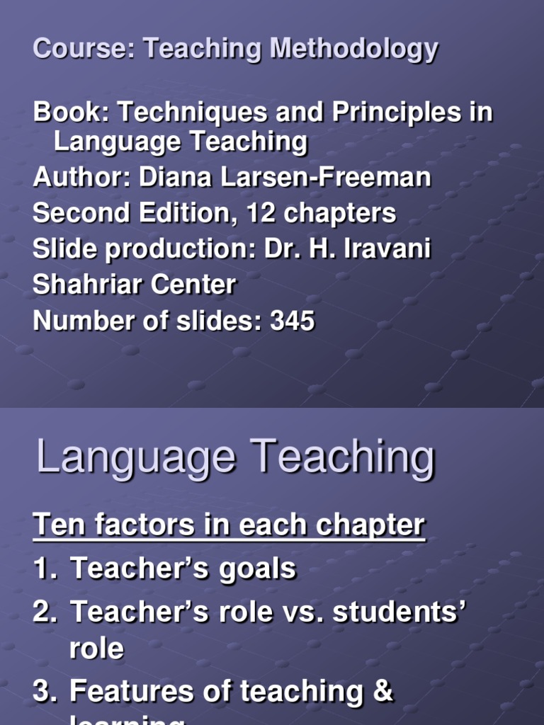 Language Teaching Methods | PDF | Language Education | Second Language