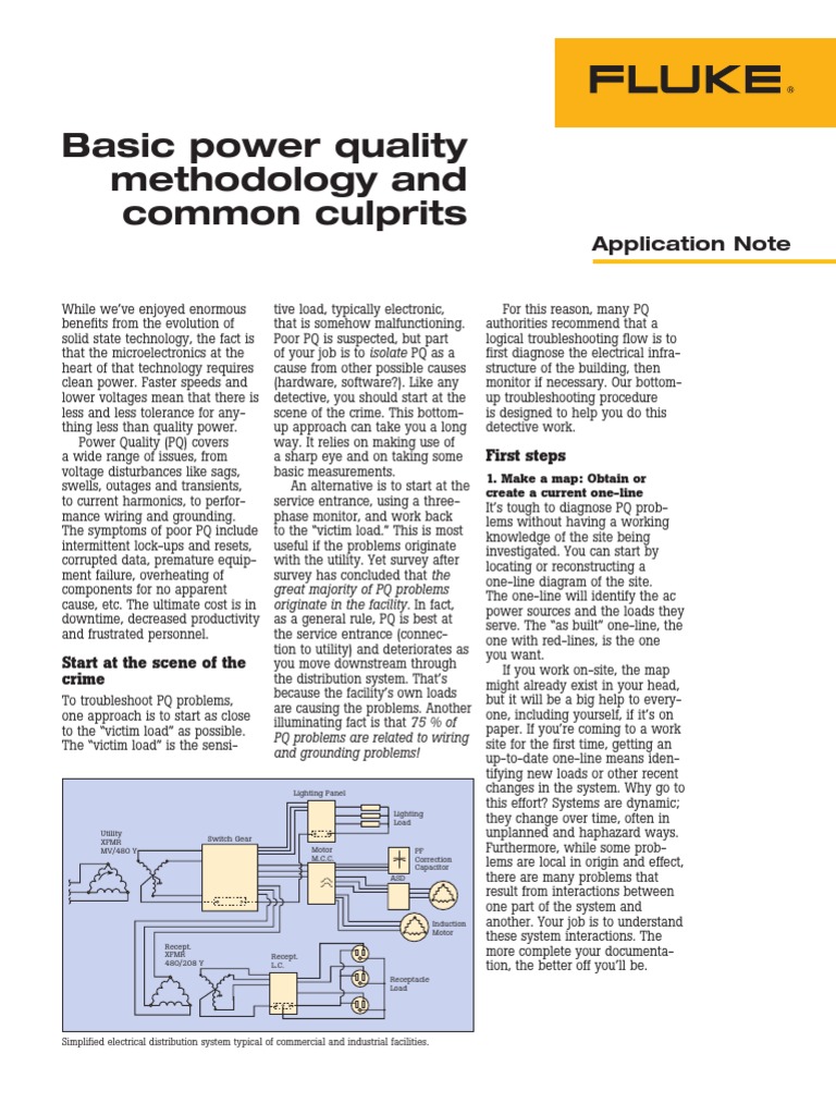 Basic Power Quality Methodology and Common Culprits: Application Note ...