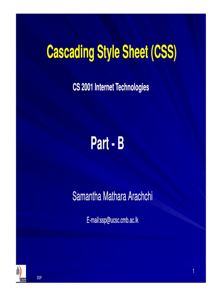 Cascading Style Sheet (CSS) | PDF | Cascading Style Sheets | Html Element