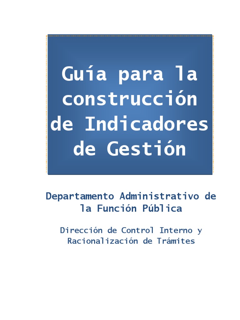 Guía Indicadores Gestión Pública | PDF | Planificación | Calidad ...