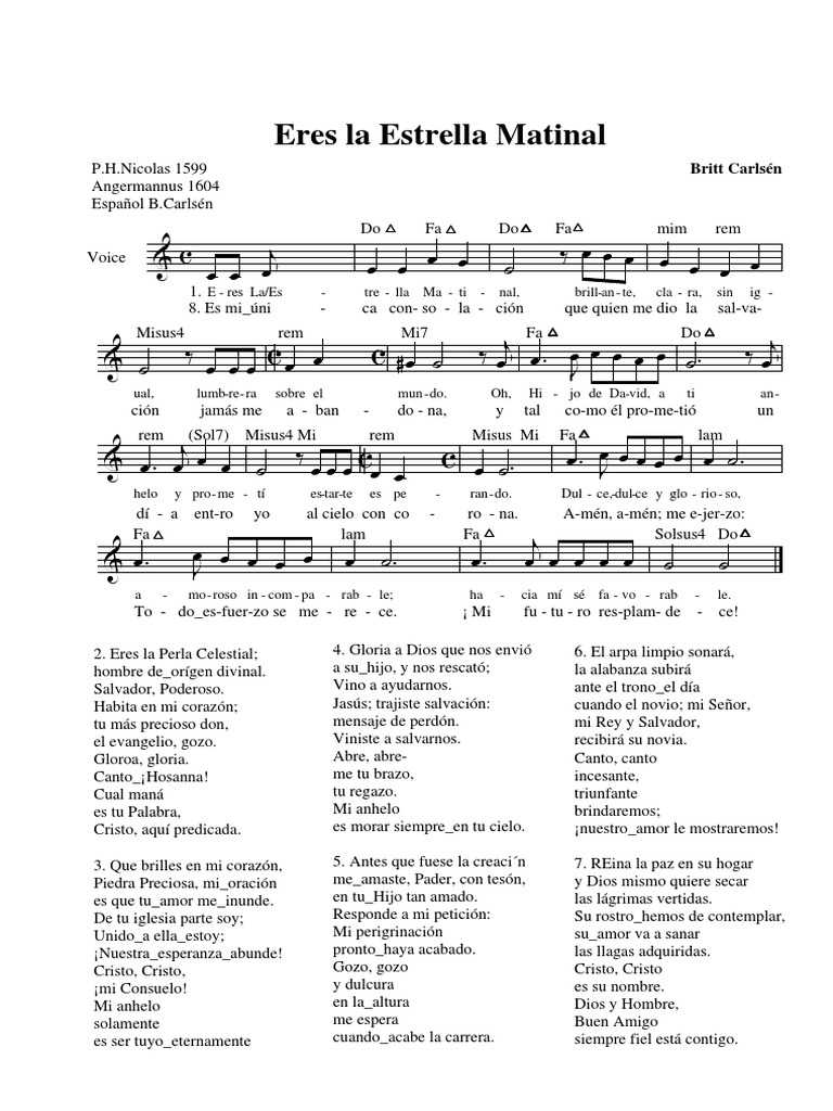 Eres la Estrella Matinal | PDF | Contenido bíblico | Cristo (título)