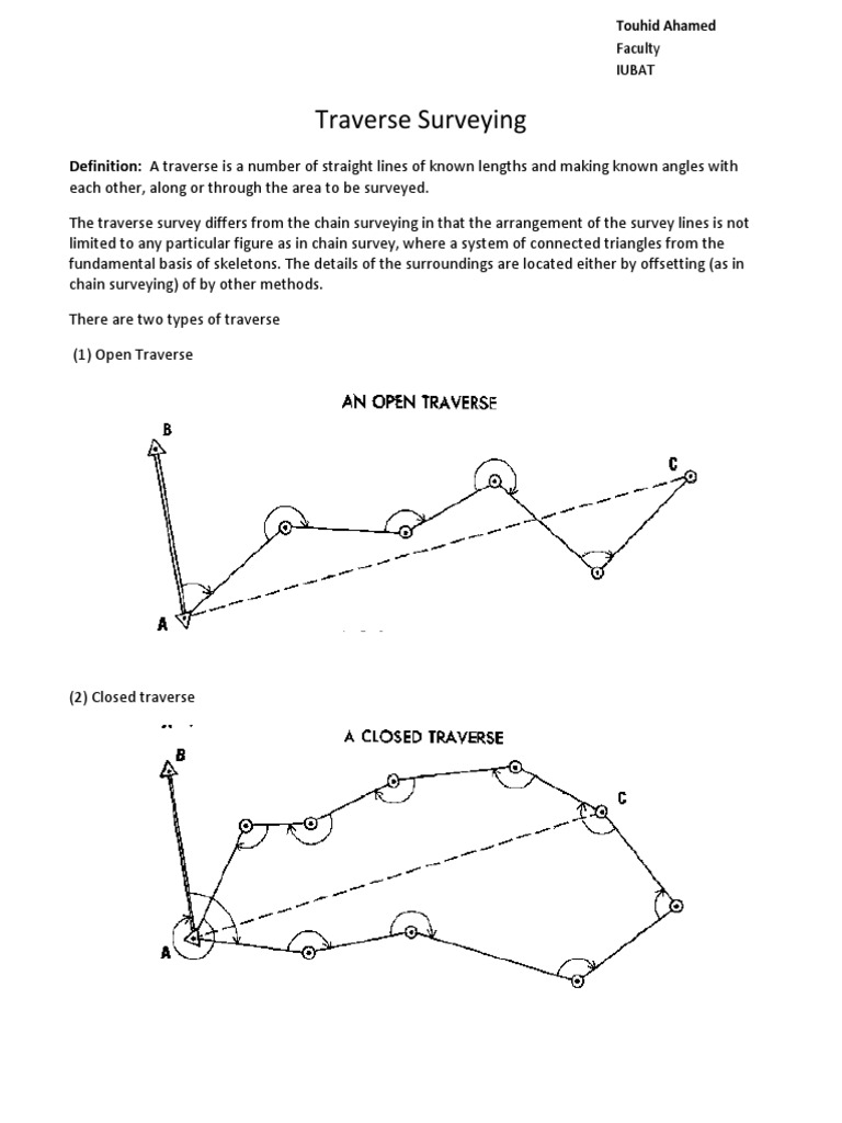 Traverse Serveying | PDF | Surveying | Angle