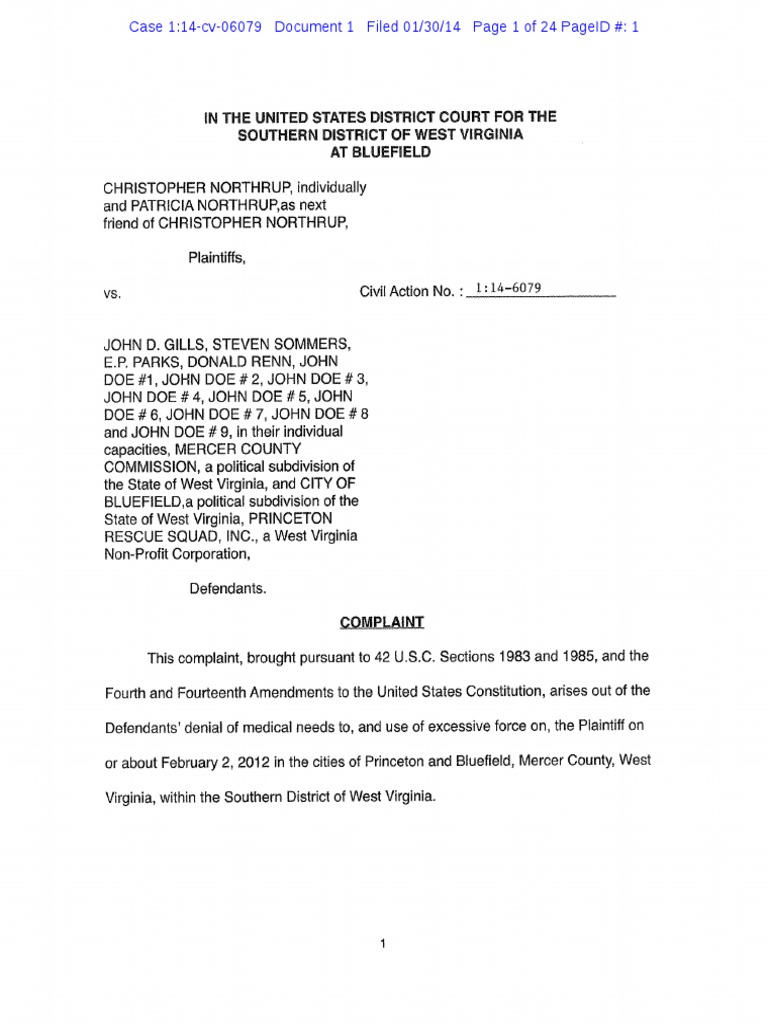 Northrup v. Mercer County, City of Bluefield, Et Al. | PDF | Finance ...