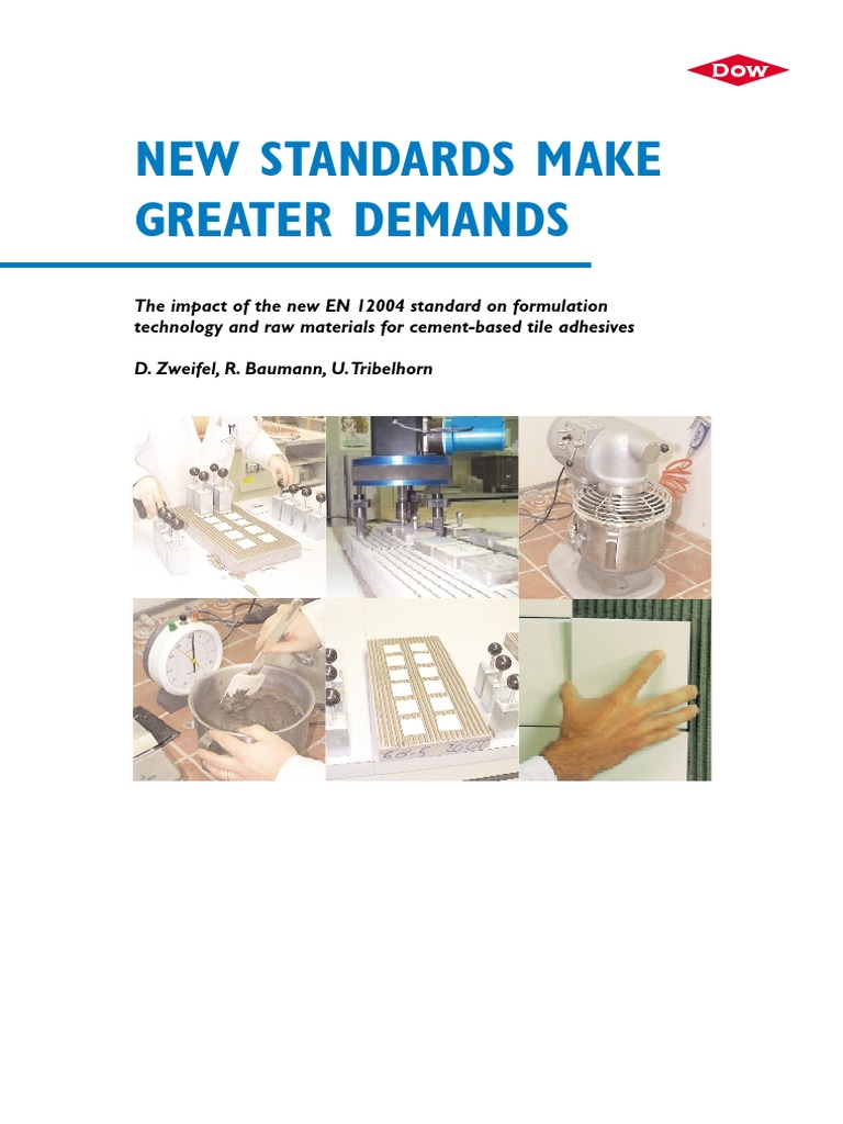 EN 12004 Standards for Tile Adhesives | PDF | Viscosity | Adhesive