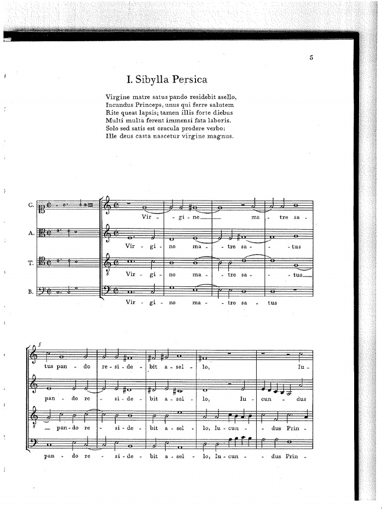 Sybilla Persica - Orlando Di Lasso | PDF