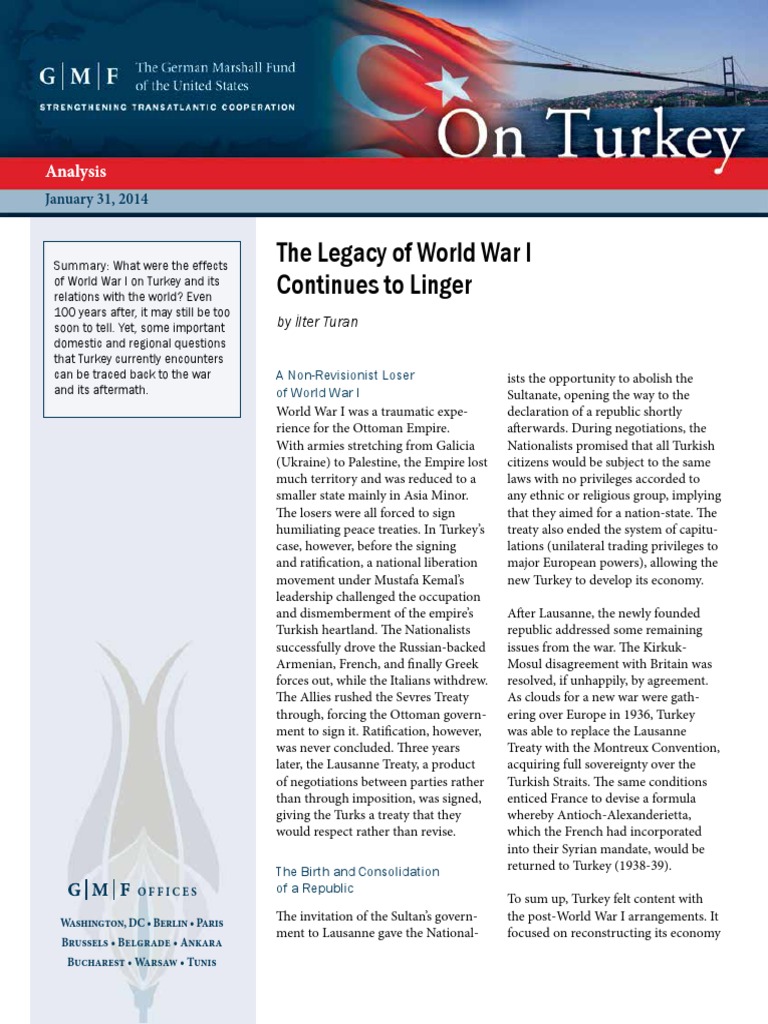 The Legacy of World War I Continues To Linger | PDF | Turkey | World War I