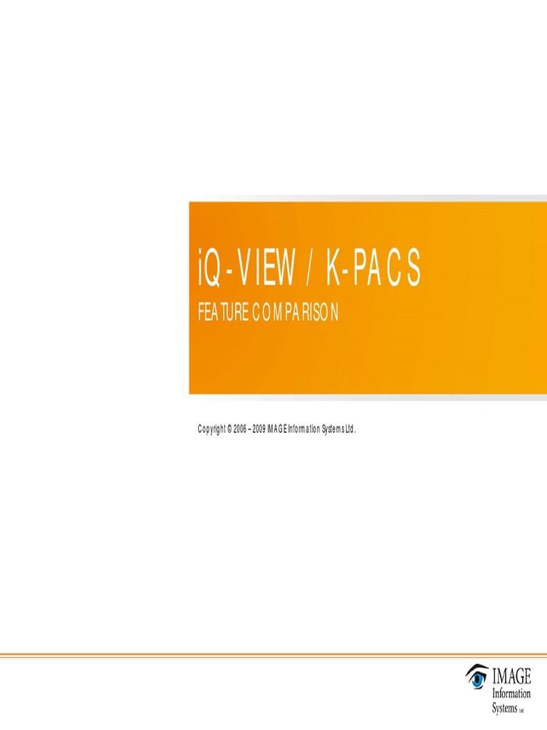Feature Differences K-Pacs - Iq-View - Pro - 3d - Int en 008r | PDF ...