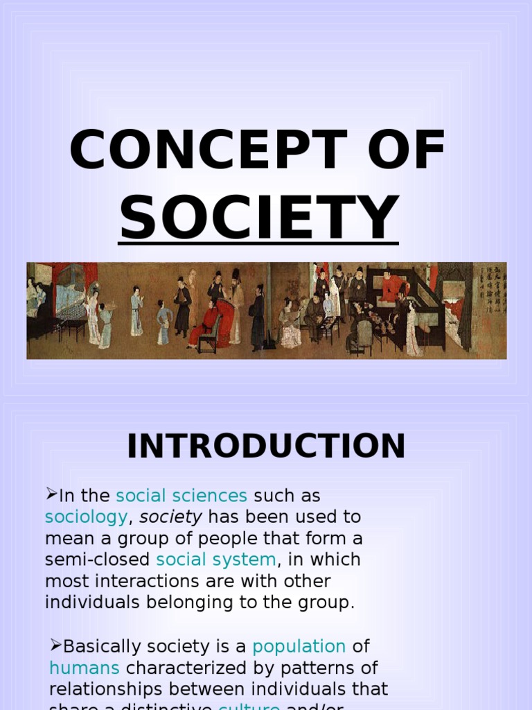 Concept of Society | PDF | Social Network | Society