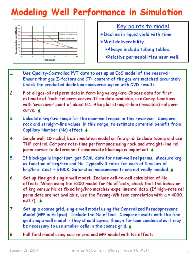 Modeling Well Performance in Simulation: Key Points To Model | PDF ...