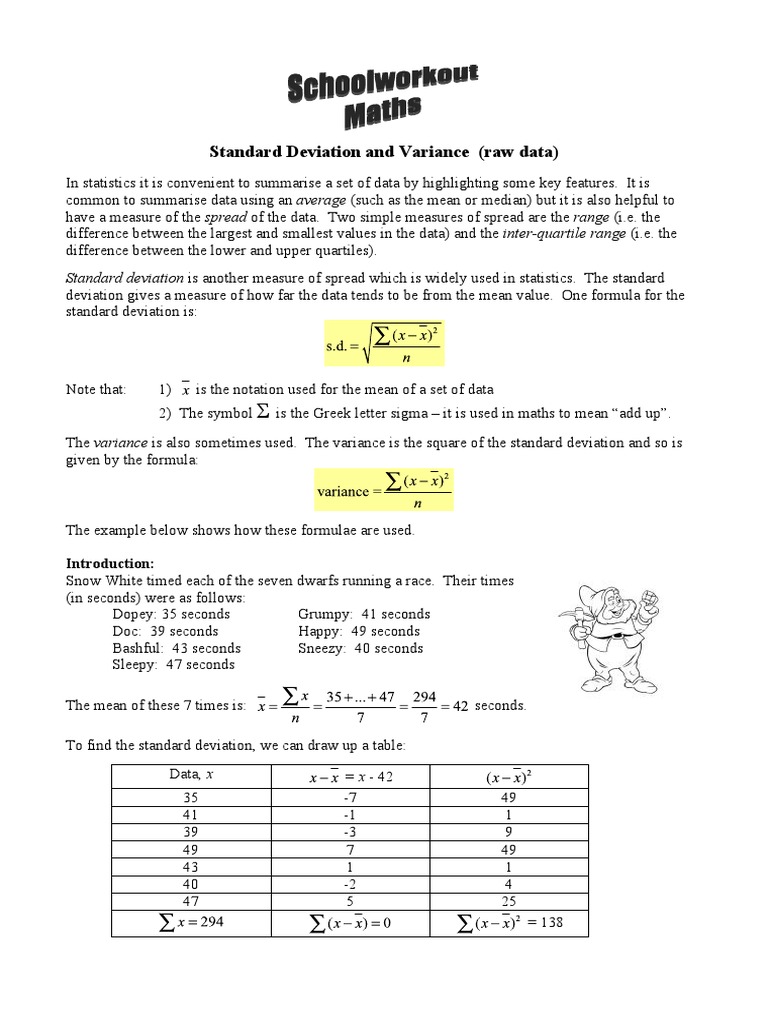 Standard Deviation | PDF | Standard Deviation | Variance
