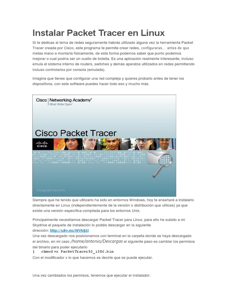 Intalar Packettracert | PDF