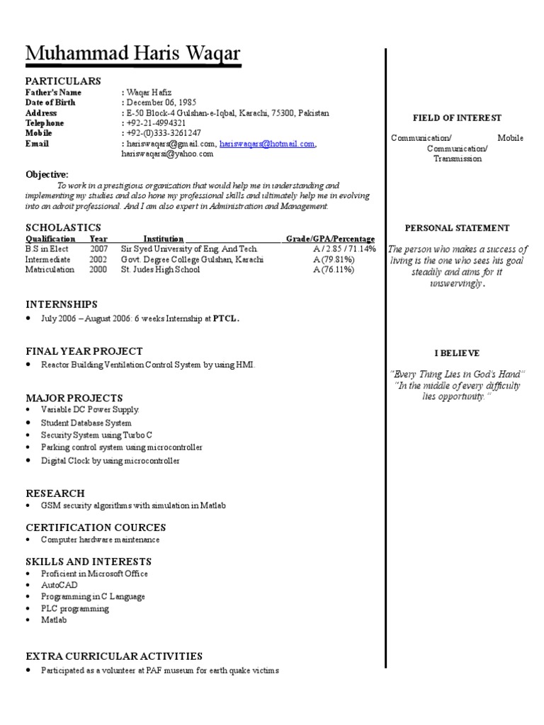 Haris Resumea | PDF | Areas Of Computer Science | Information Technology