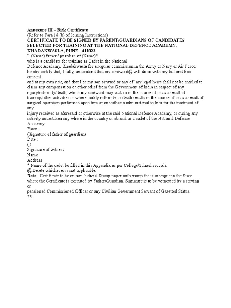 Risk Certificate | PDF | Justice | Crime & Violence
